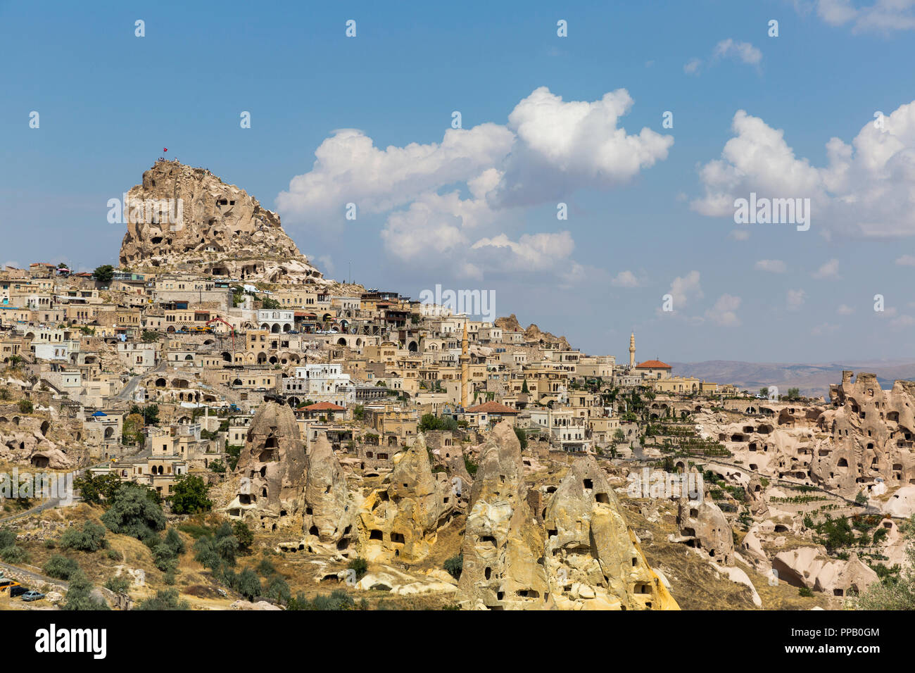 Uchisar Castle in Cappadocia Stock Photo - Alamy