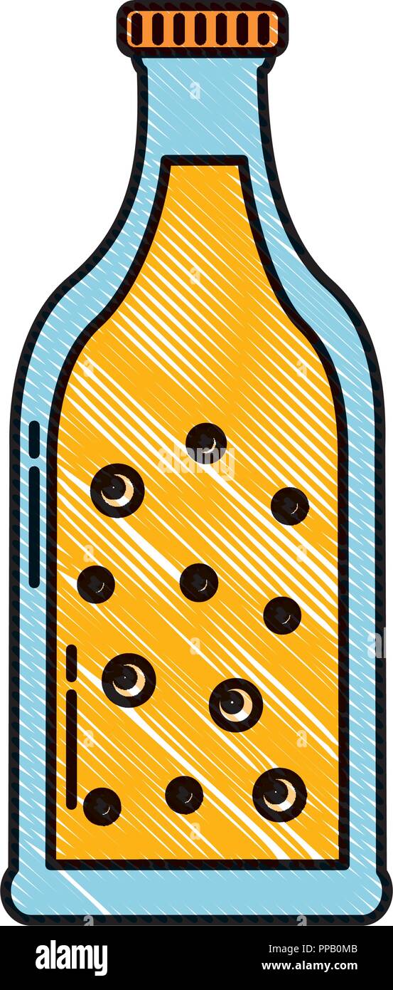 beer bottle drink alcohol bubbles vector illustration Stock Vector ...