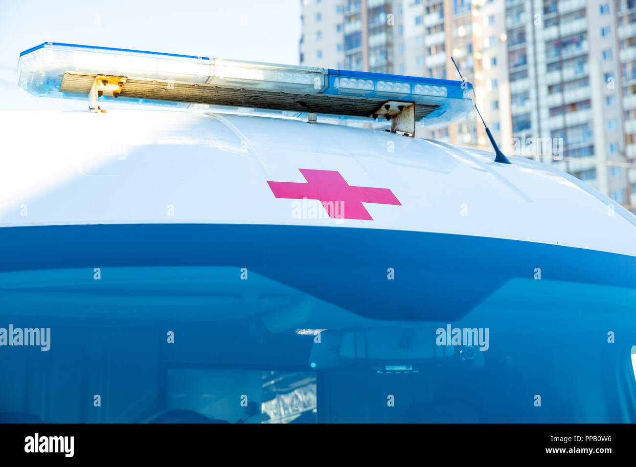 Russia, Saint Petersburg, 24 september 2018 Emergency medical care ...