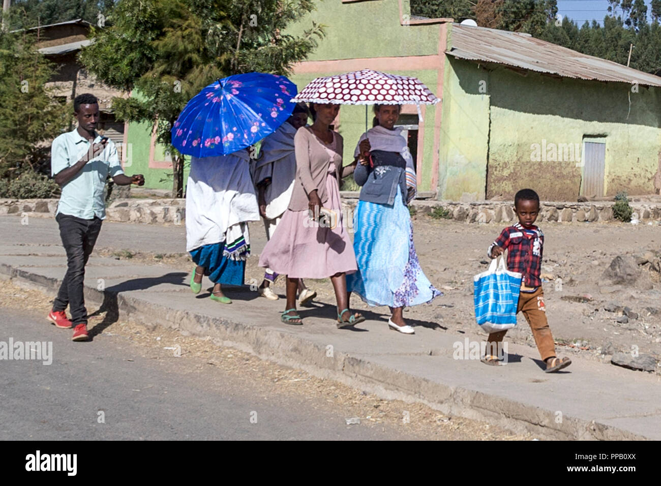 Walking, Villagers, Amhara Region, Ethiopia Stock Photo - Alamy