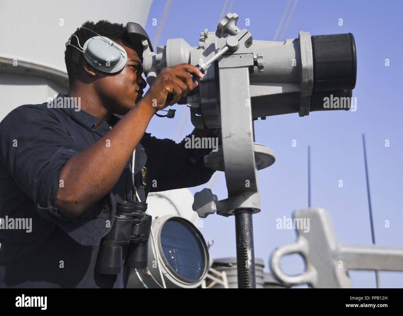 ARABIAN GULF (August 12, 2018) Boatswain’s Mate Seaman Apprentice ...