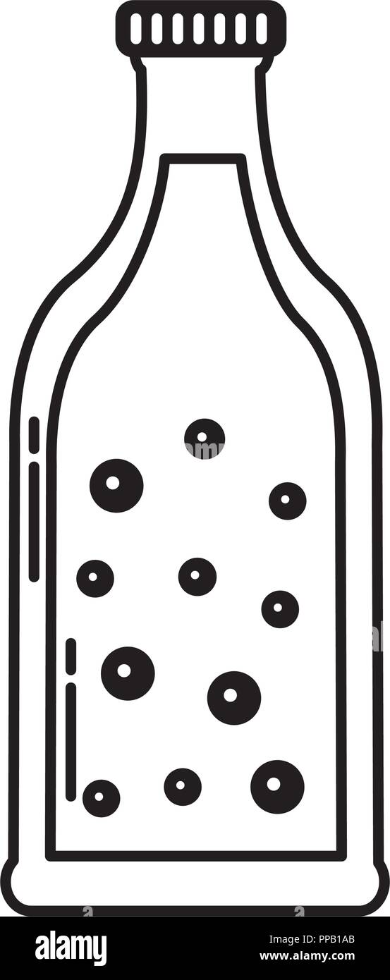 beer bottle drink alcohol bubbles vector illustration Stock Vector ...