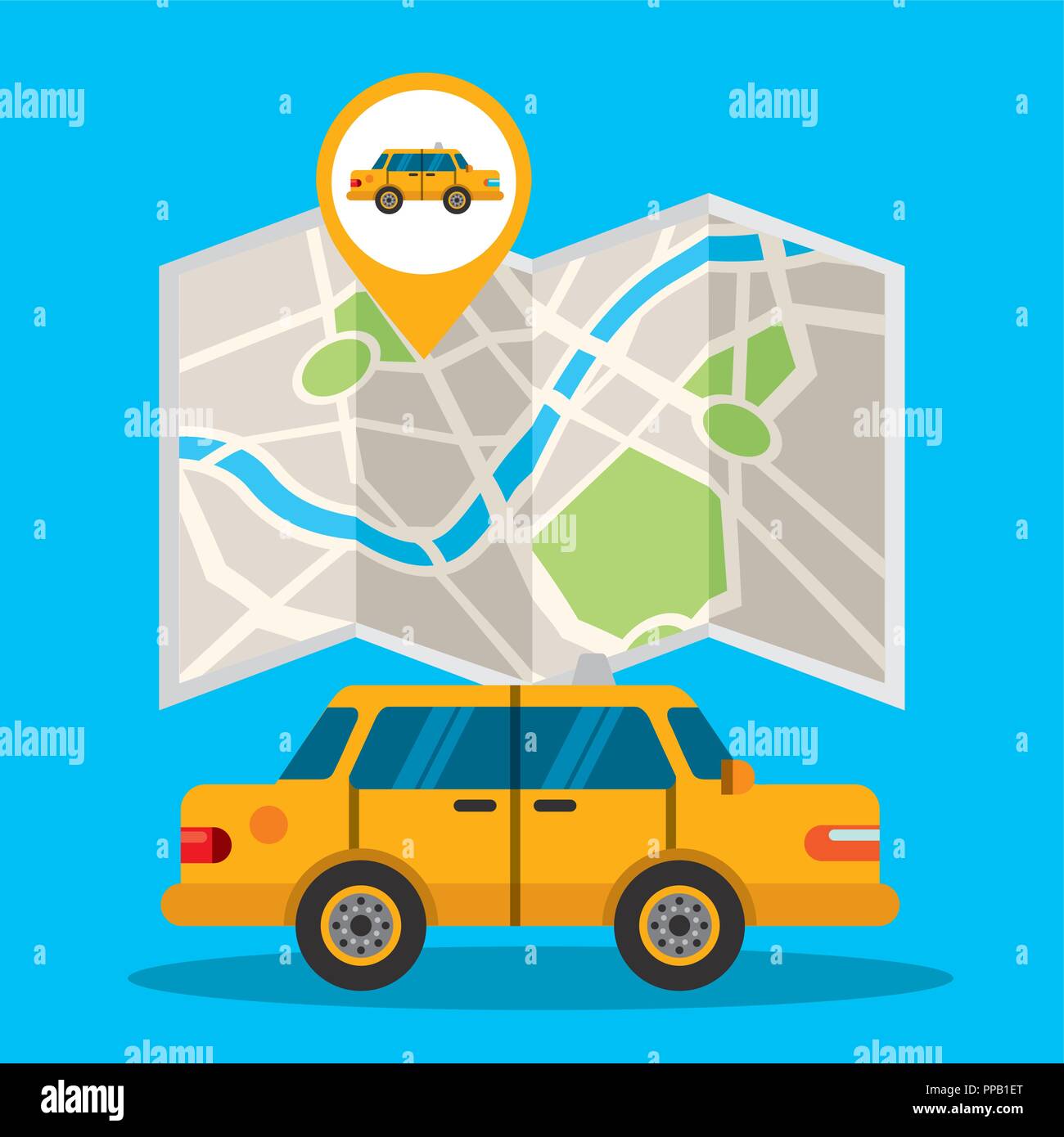 gps navigation transportation taxi location map guide vector ...