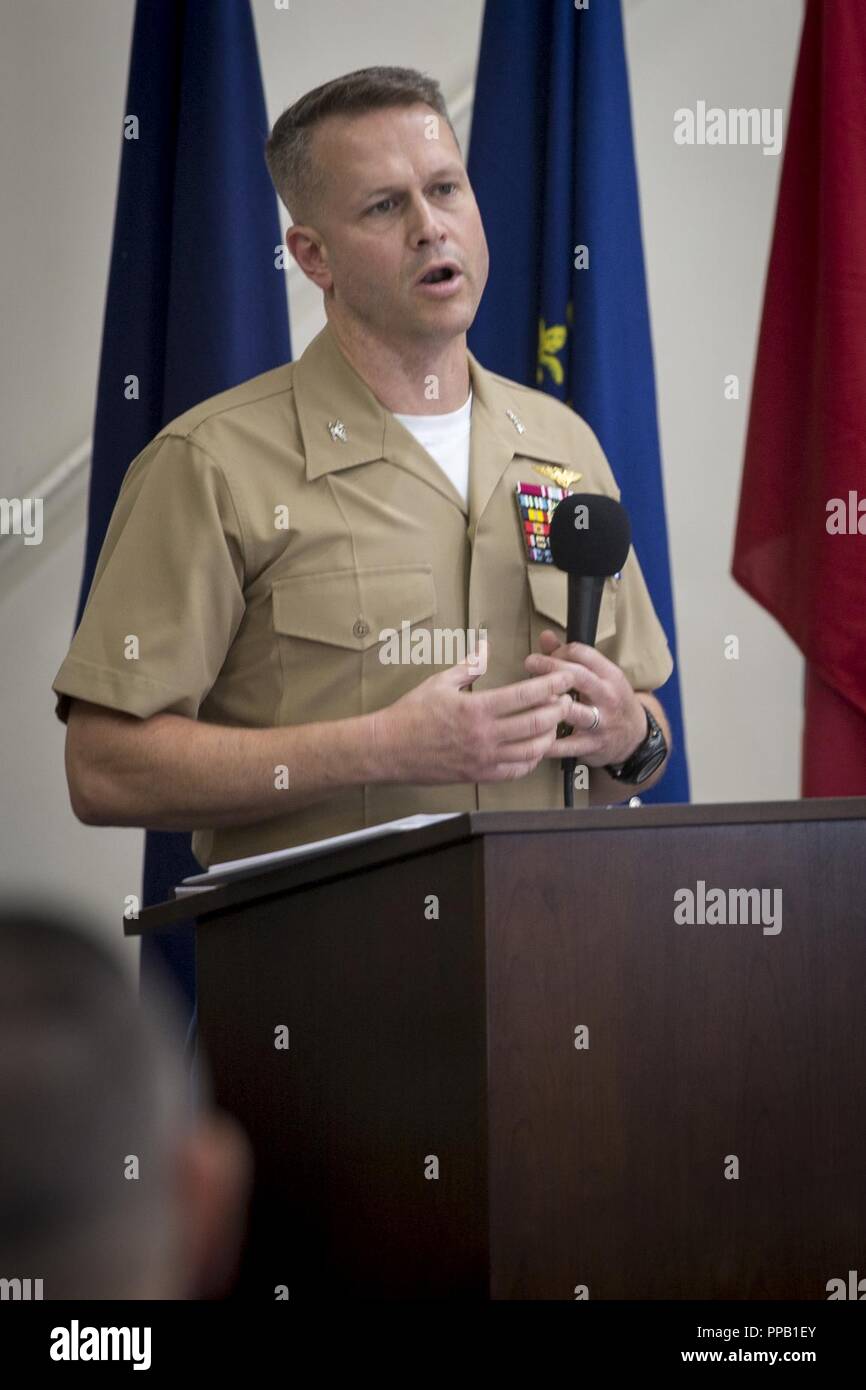 U.S. Marine Corps Col. Richard Anderson, commanding officer, Marine ...