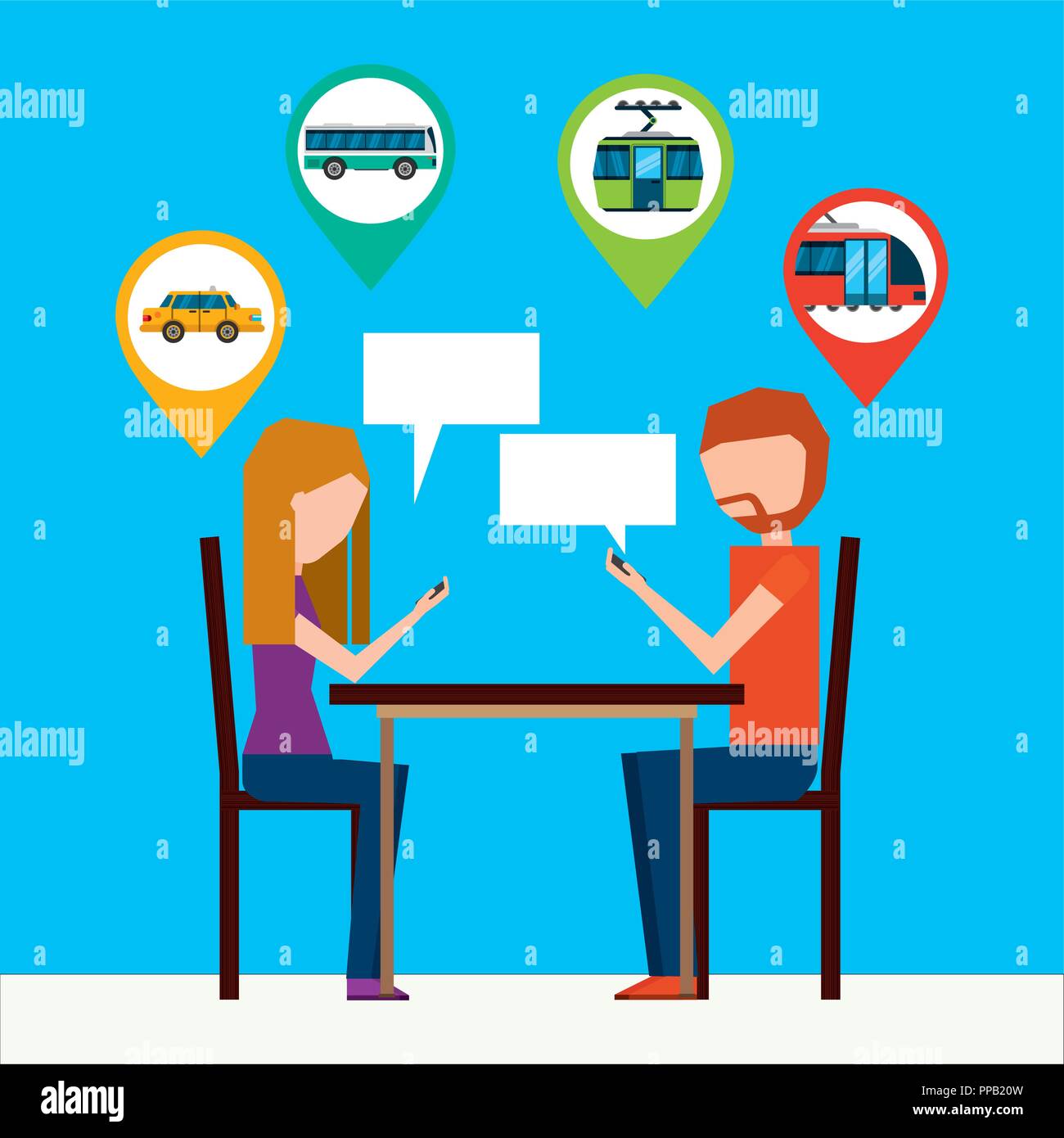 Talking to bus driver Stock Vector Images - Alamy