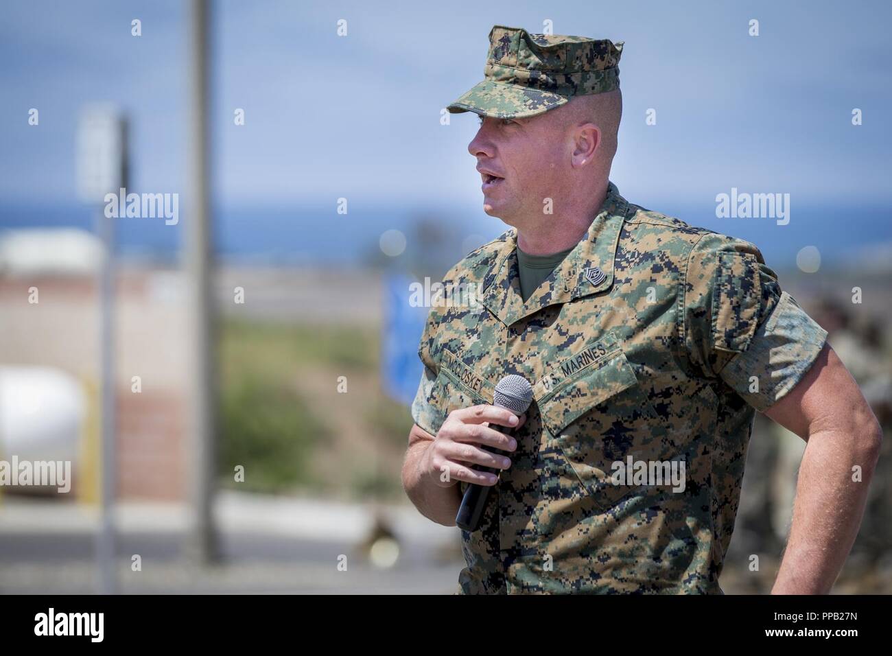U.S. Marine Corps Sgt. Maj. Jon M. McCloskey, battalion sergeant major ...