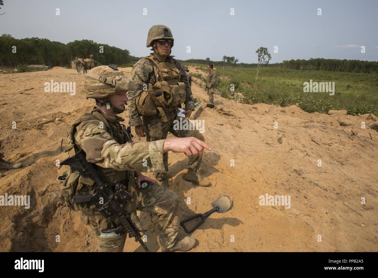 The guard force platoon commander for 3rd battalion hi-res stock ...