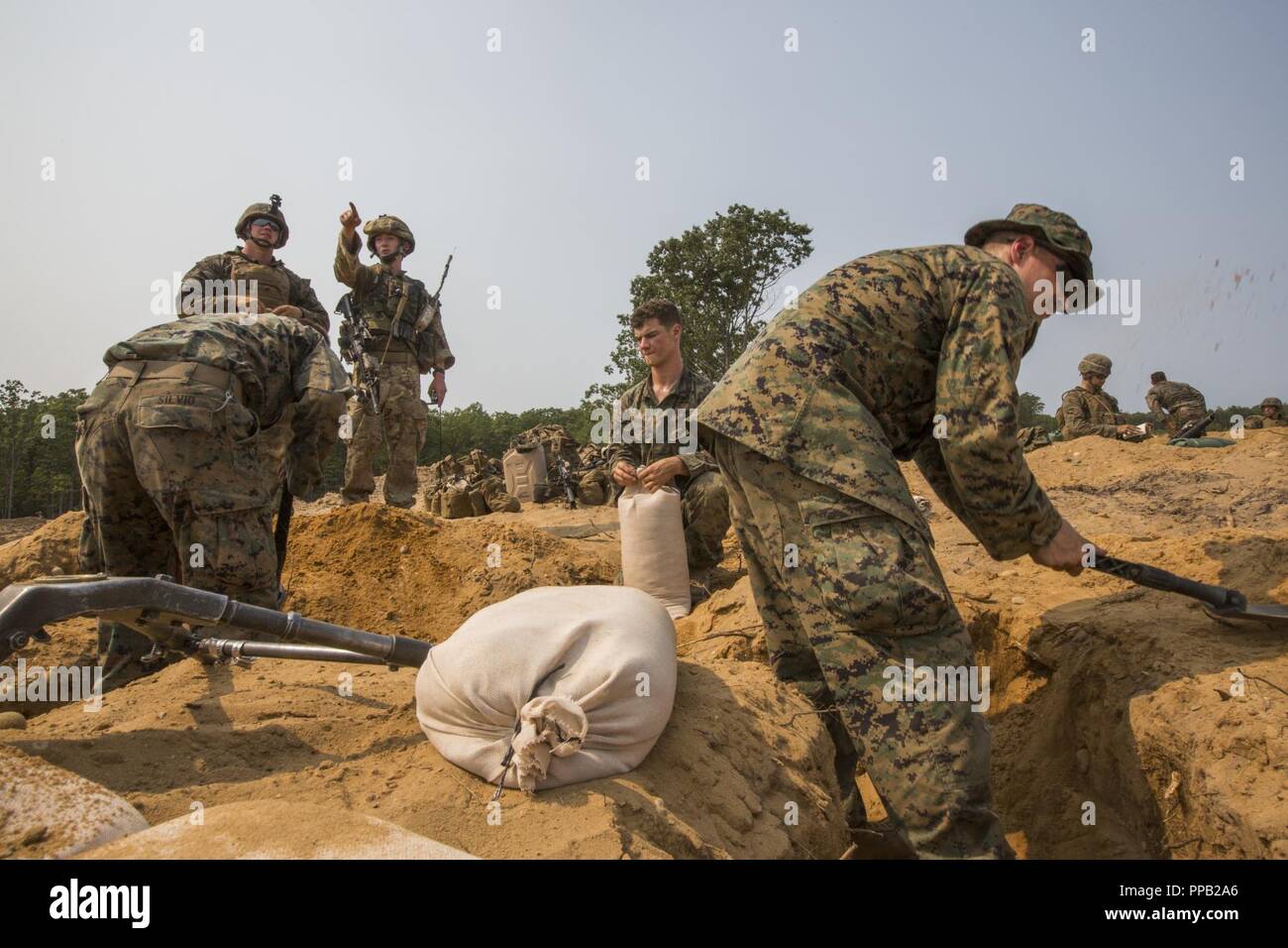 The guard force platoon commander for 3rd battalion hi-res stock ...