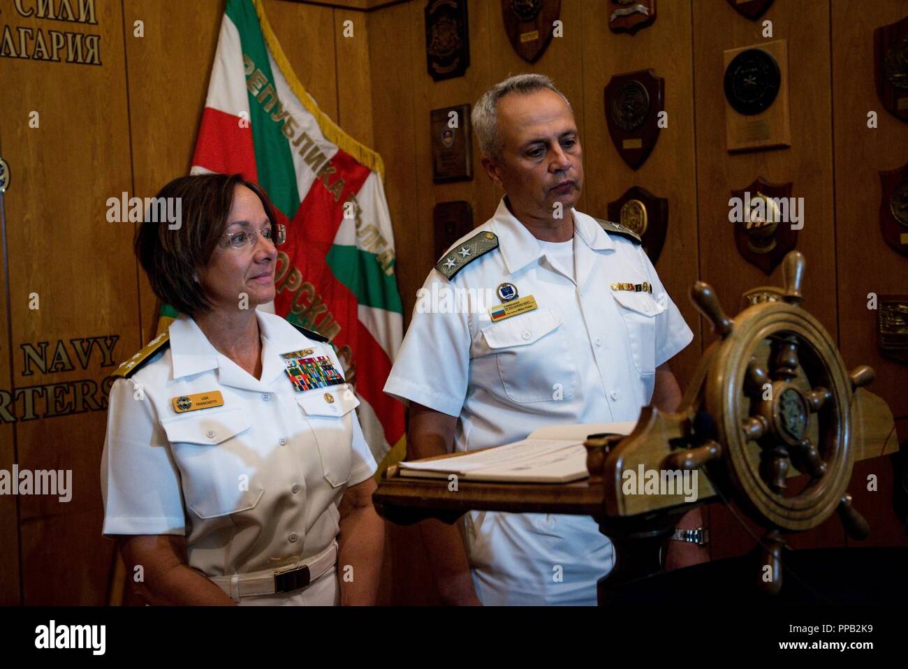 Bulgaria (Aug. 13, 2018) Vice Adm. Lisa M. Franchetti, commander, U.S ...