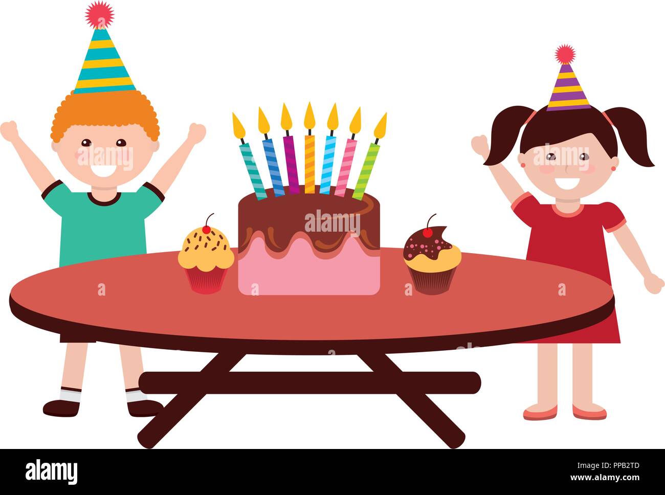 Table On Birthday Cake Clip Art