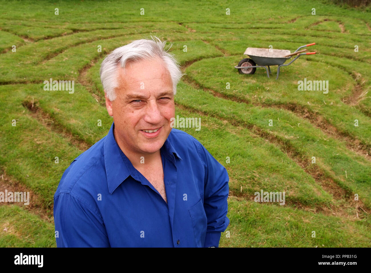 Andrew Fisher, maze designer and builder Stock Photo - Alamy