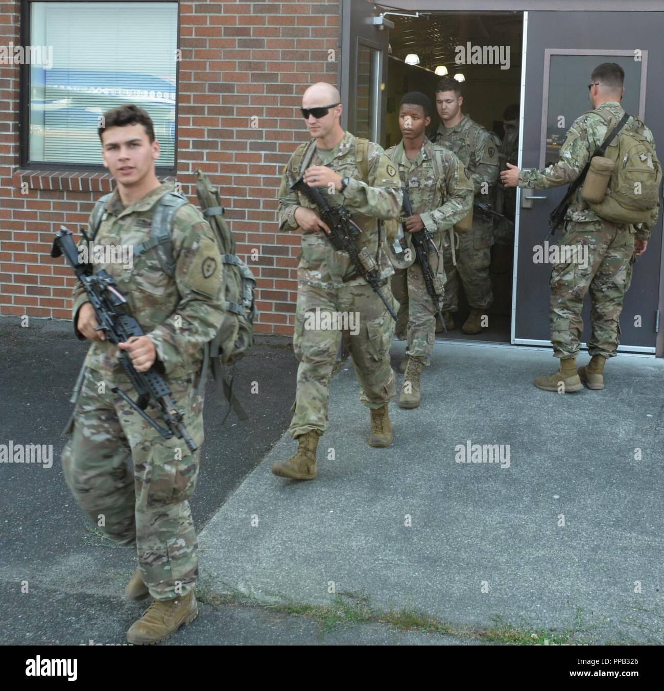 Soldiers with Charger Company, 1st Battalion, 5th Infantry Regiment ...
