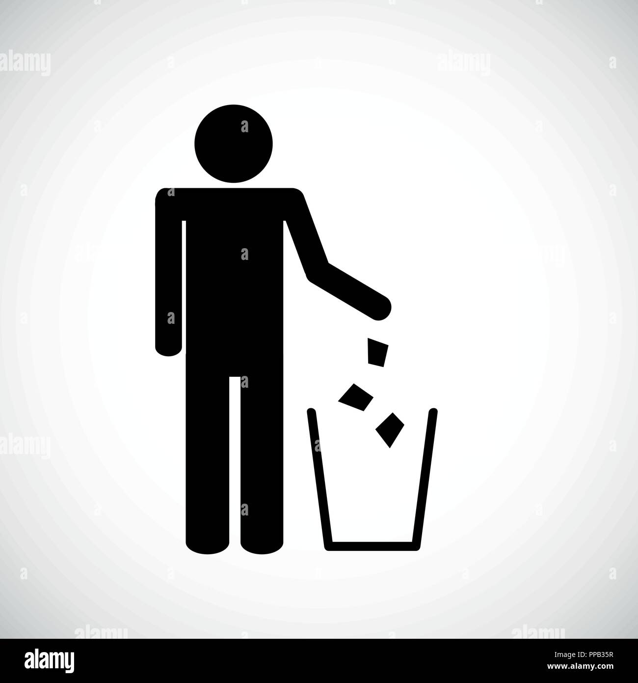 garbage symbol pictogram isolated on white background vector ...