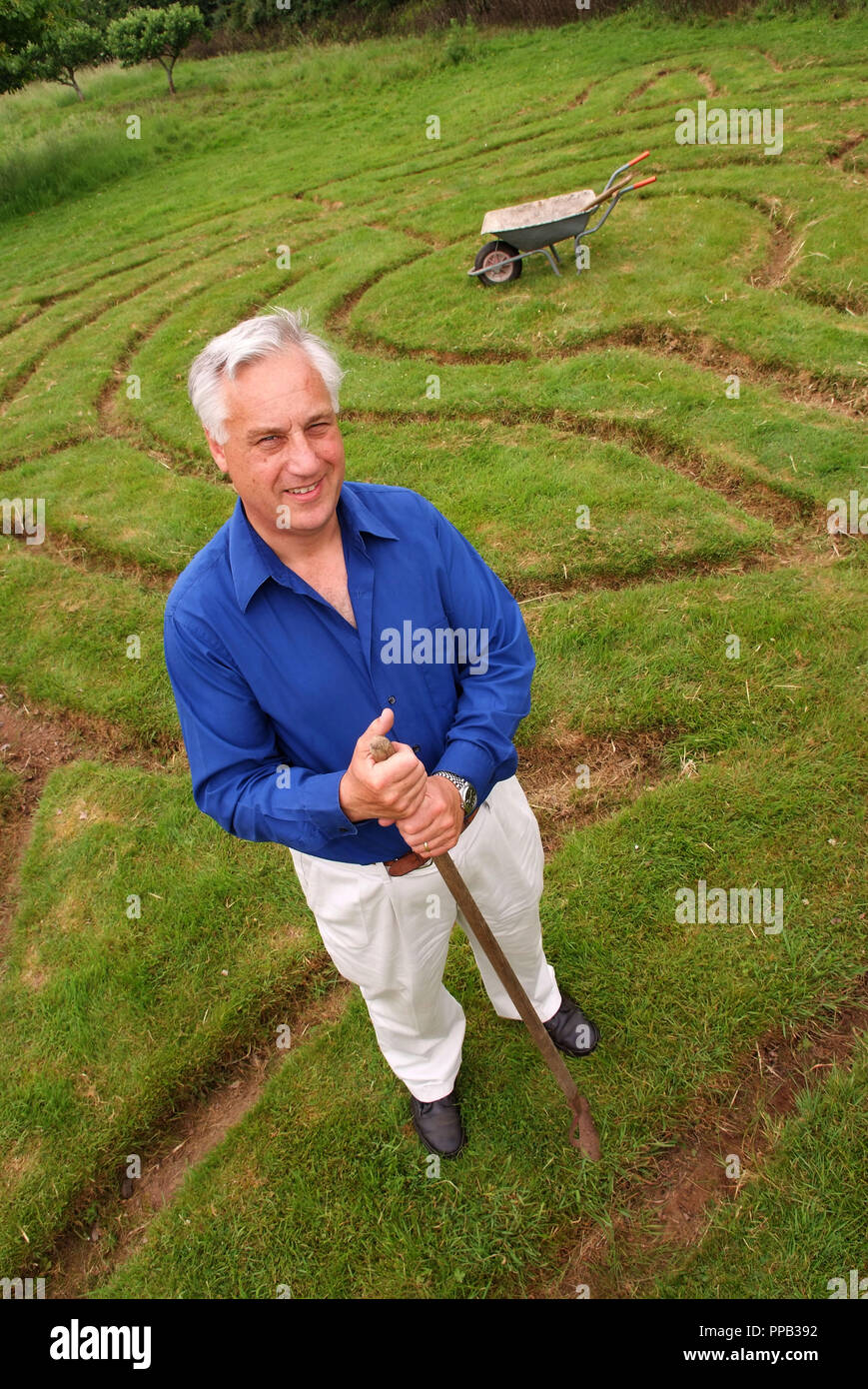 Andrew Fisher, maze designer and builder Stock Photo - Alamy