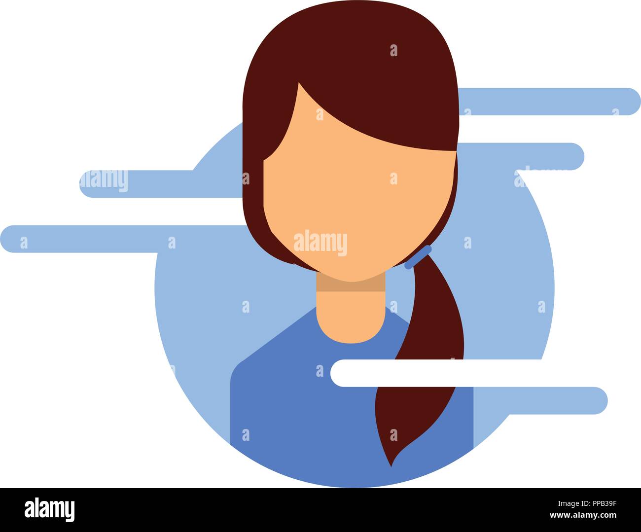 woman portrait avatar character user vector illustration Stock Vector ...
