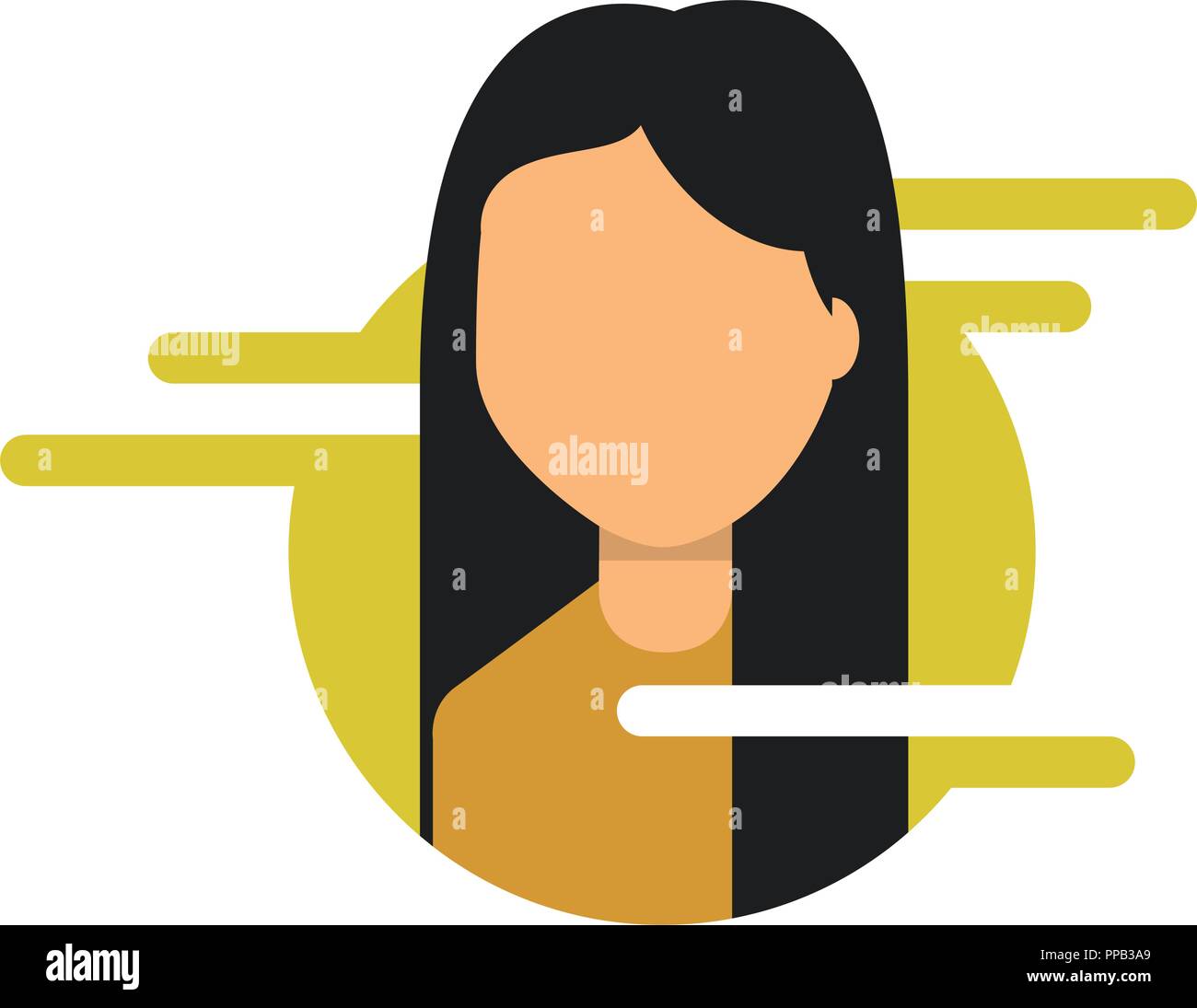 woman portrait avatar character user vector illustration Stock Vector ...