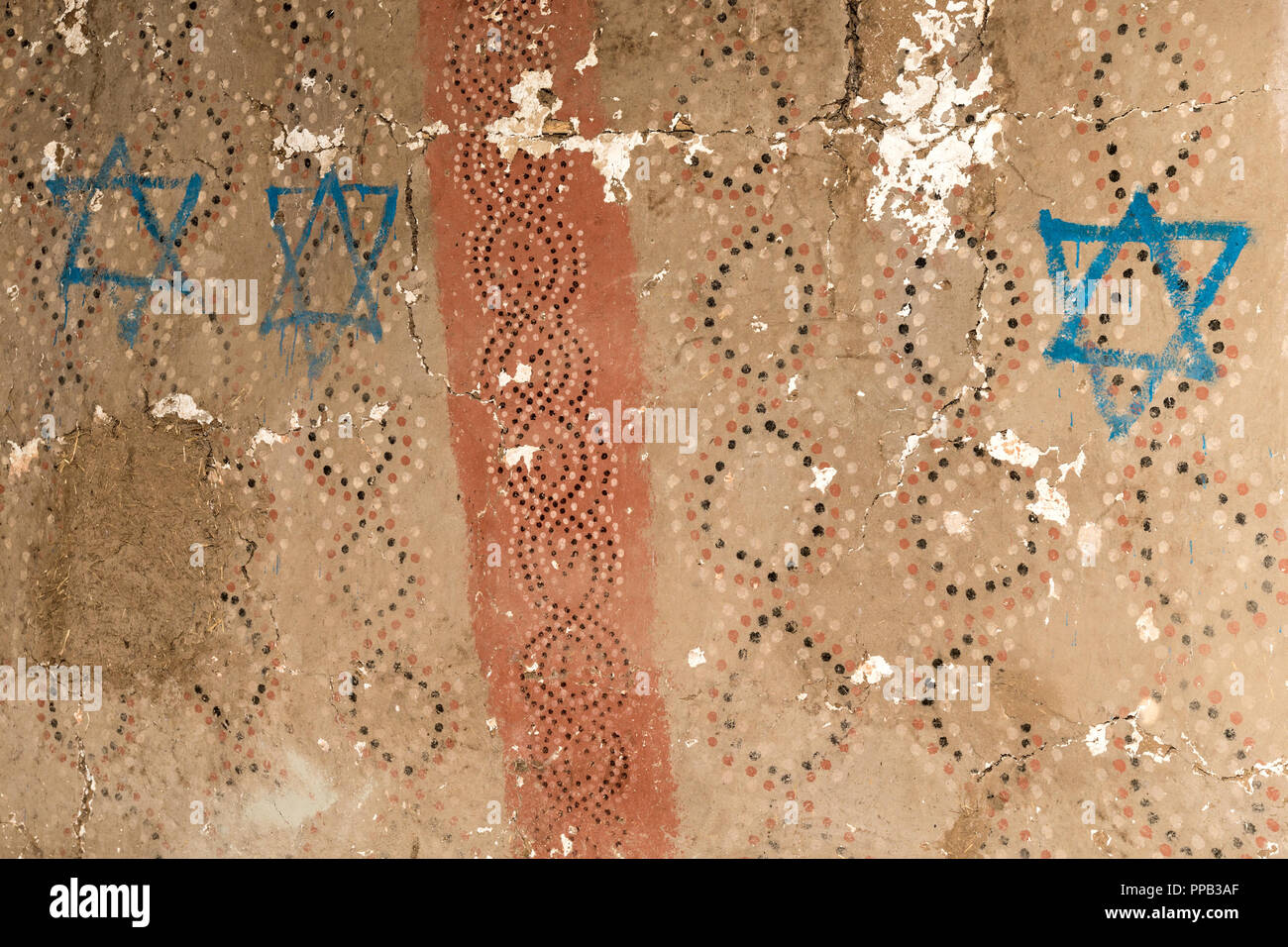 Synagogue interior, Wolleka, Falasha (Beta Israel) village, near Gondar ...