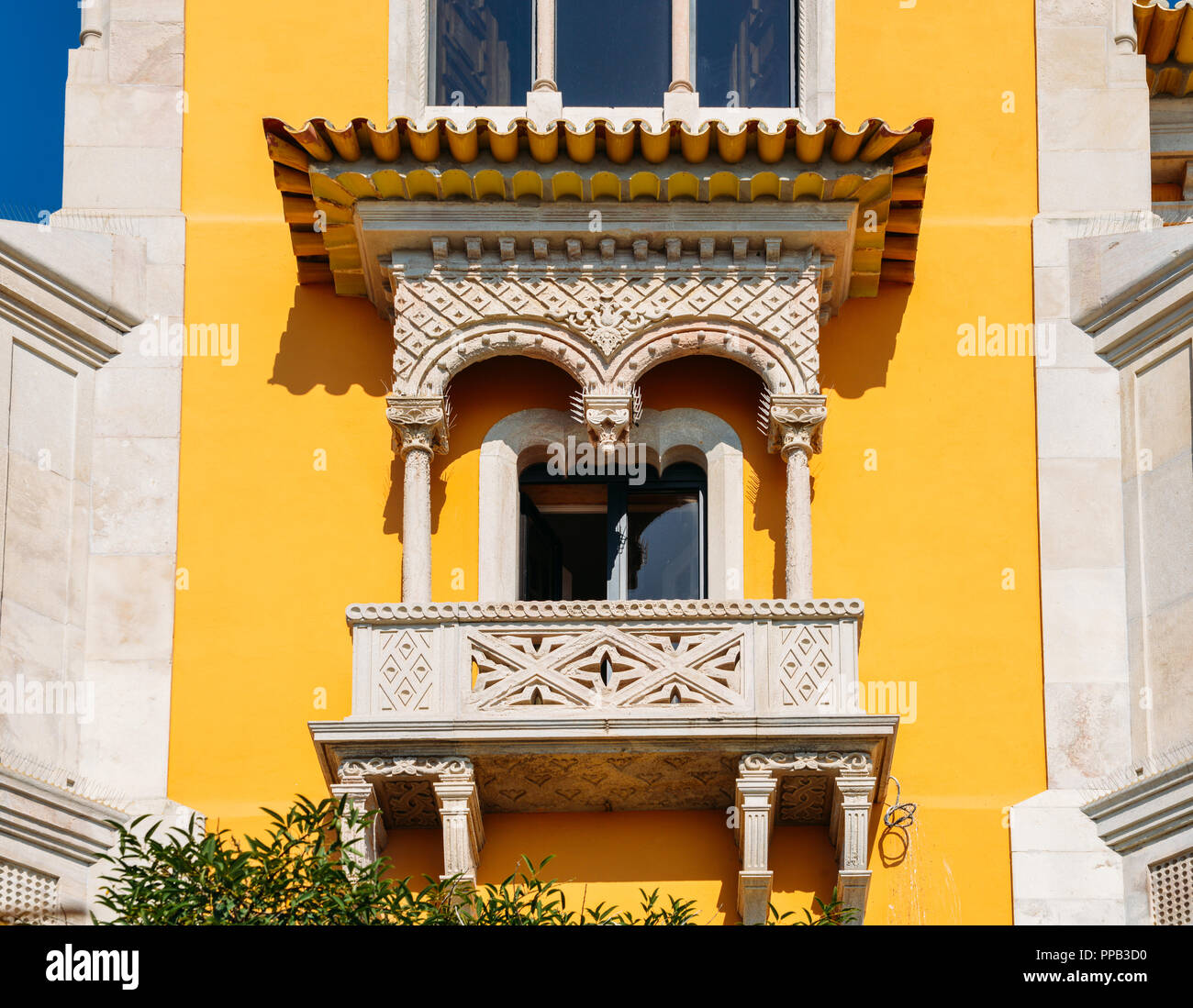 Cascais, Portugal - Sept 23, 2018: Facade of Casa L. Perestrelo de ...