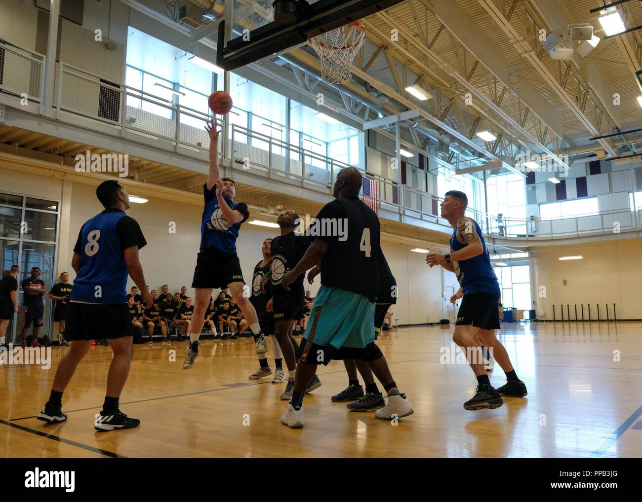 Soldiers compete in a game of basketball during Ivy Week 2018 at Fort ...