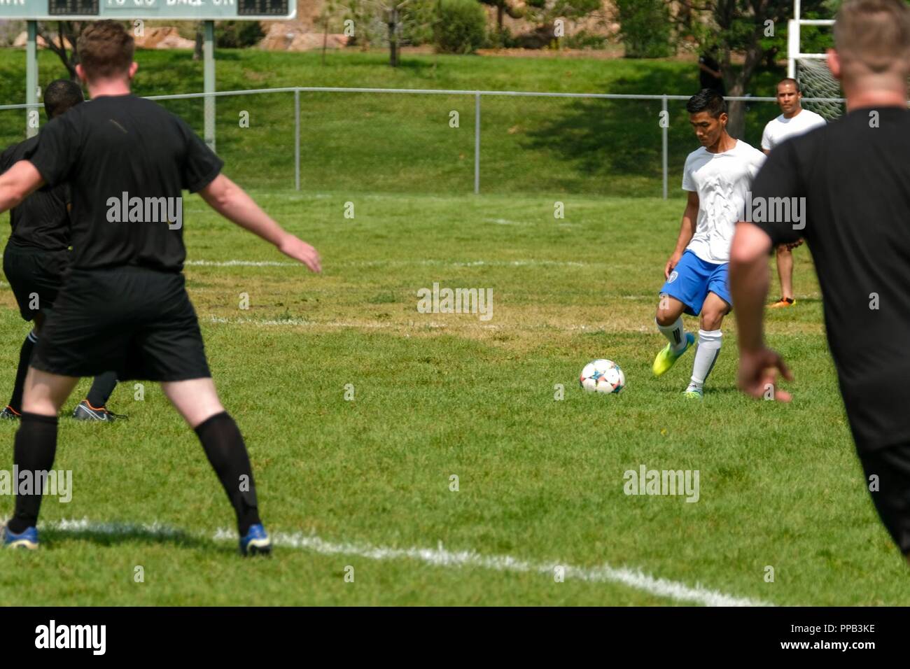 Soldiers face off in a game of soccer during Ivy Week 2018 at Fort ...