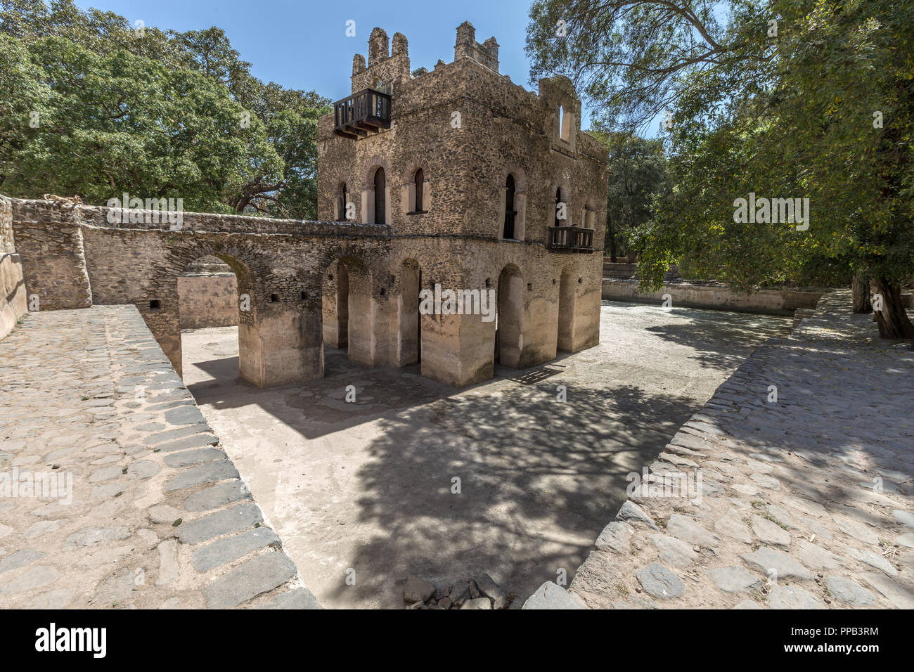 The point where the water enters to fill the pool: Fasiladas's Bathing ...