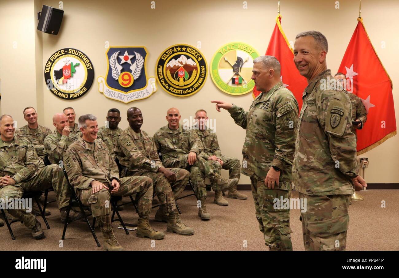 BAGRAM AIRFIELD, Afghanistan (August 14, 2018) -- U.S. Army Chief of ...