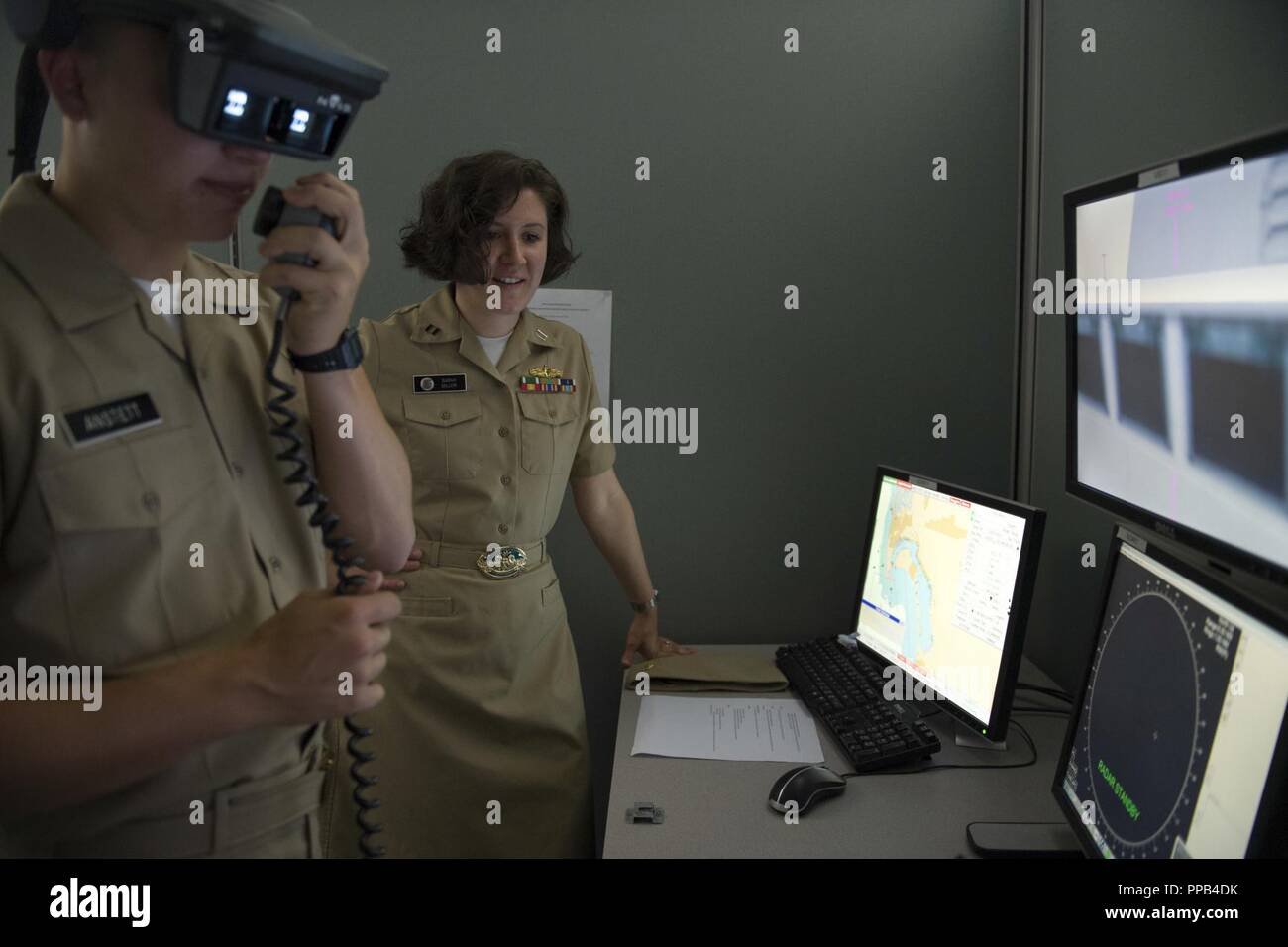 R.I. (Aug. 15, 2018) Lt. Sarah Miller of Lacey, Washington, an ...