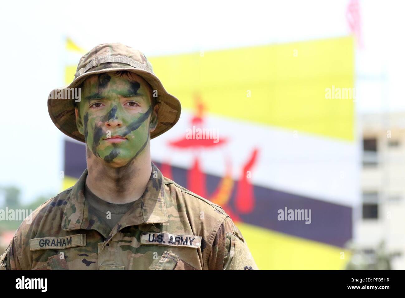 PENANJONG GARRISON, Brunei—Pvt. 2nd Class Matthew Graham, assigned to ...
