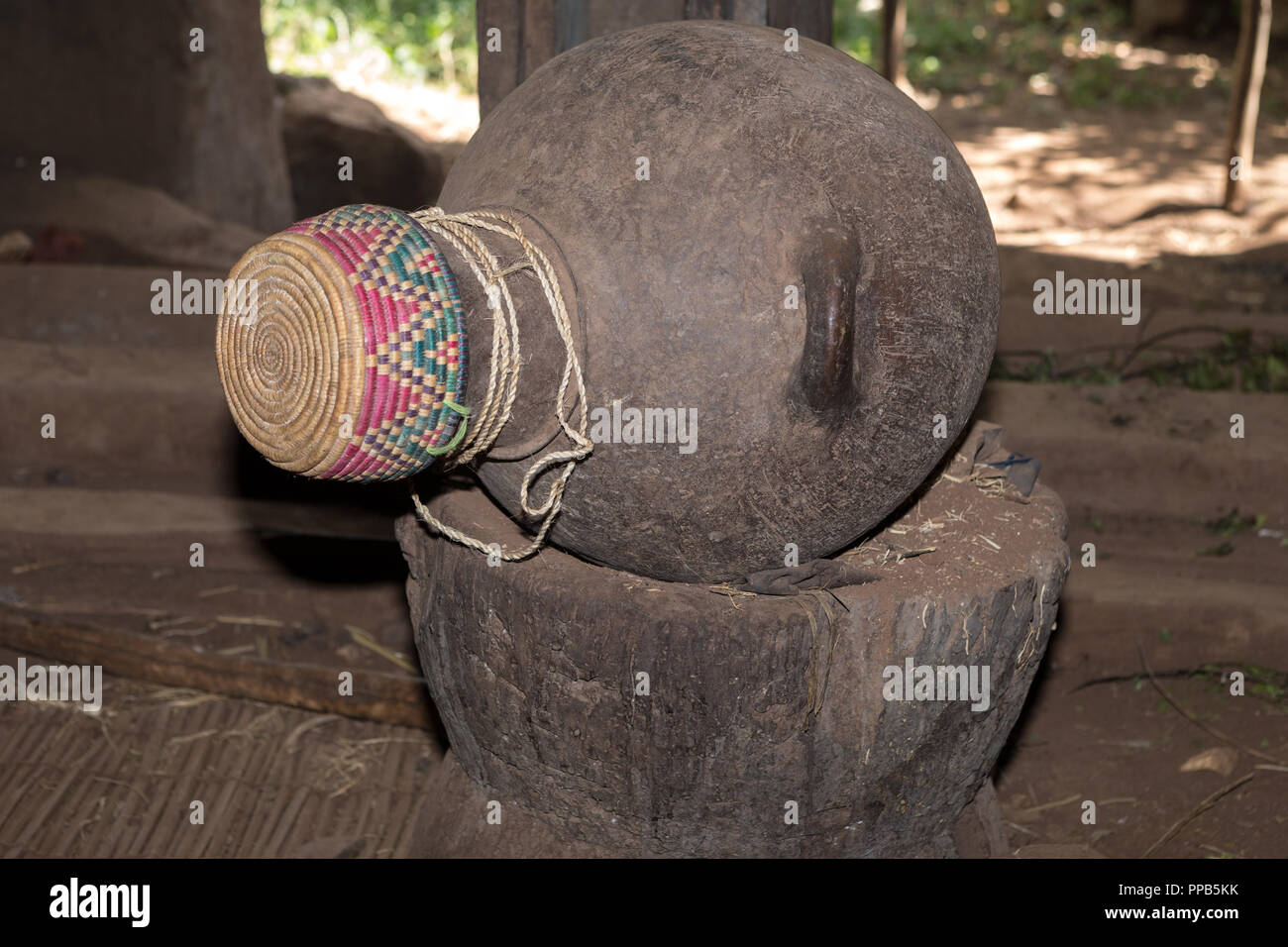 Beer container, The Priests Dining Room,Ura-Kidane Miheret monastery ...