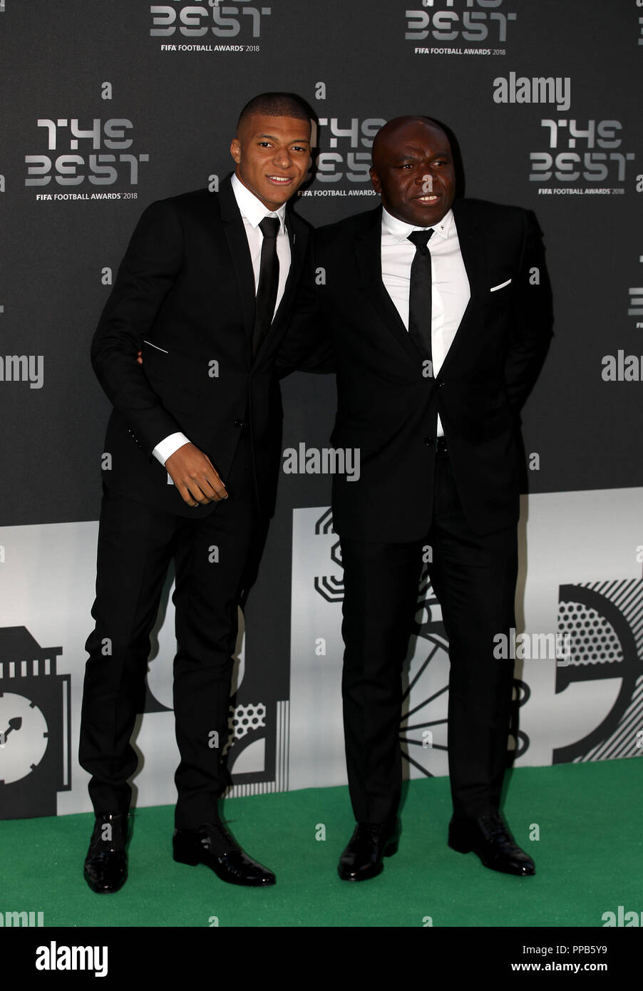 Kylian Mbappe and Wilfried Mbappe (right) during the Best FIFA Football ...