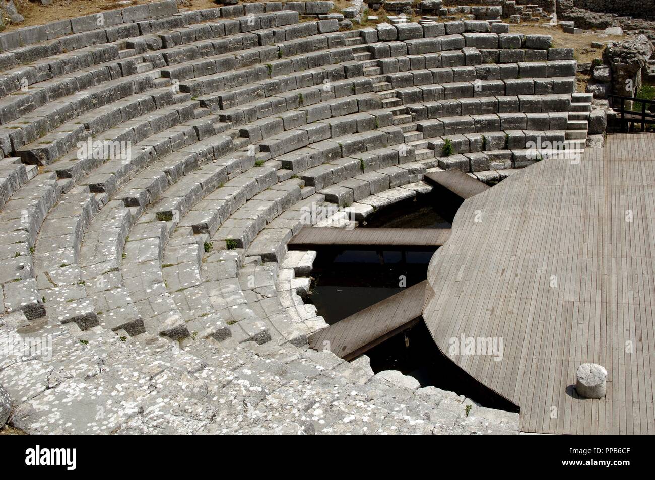 Albania. Butrint. Greek Theater. 3rd century B.C, later adapted by the ...