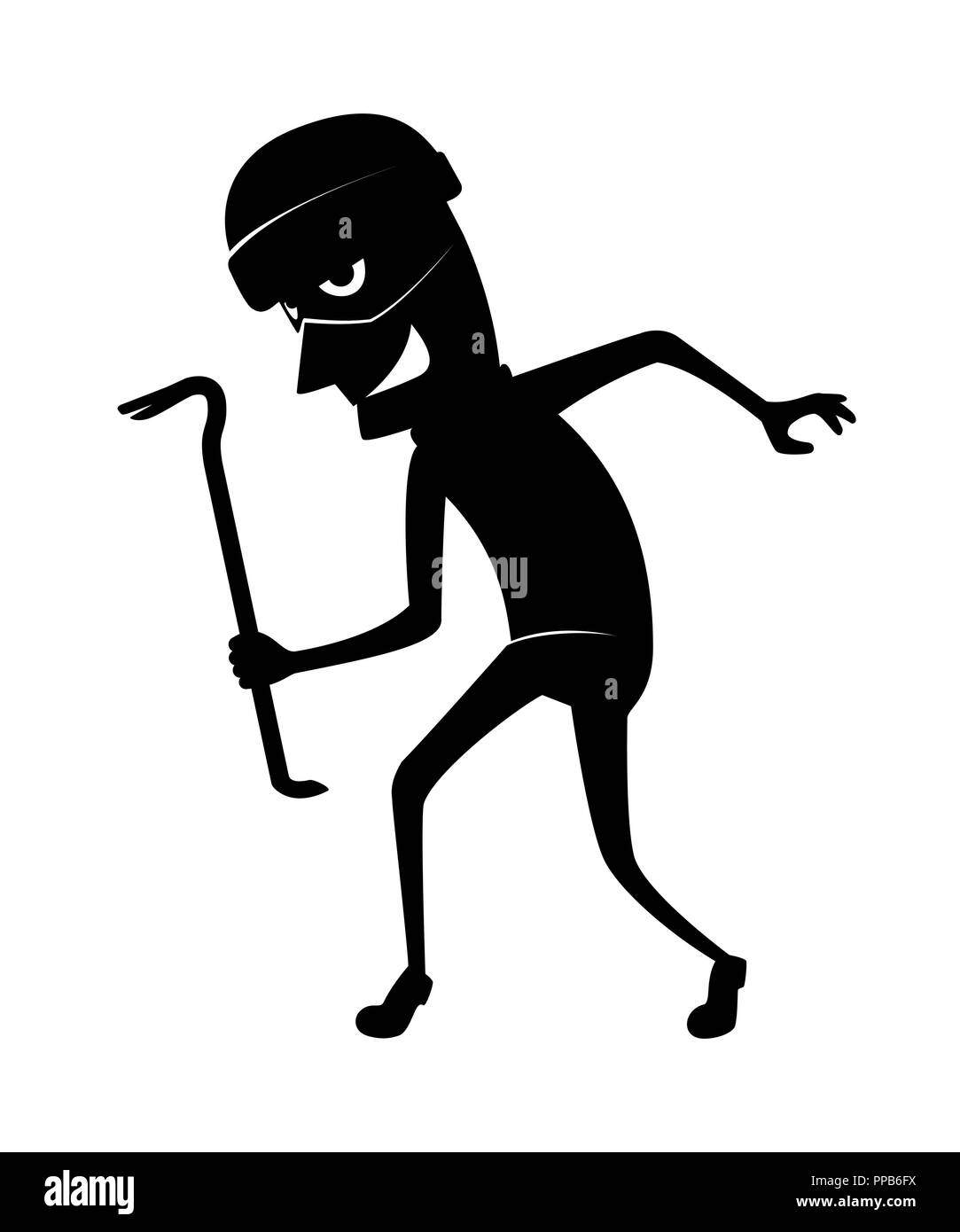 The robber is going to steal vector illustration Stock Vector Image ...