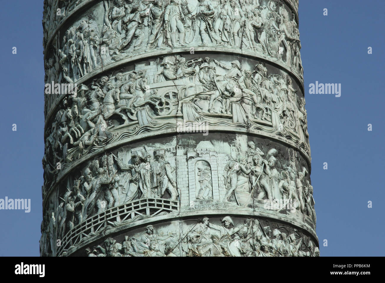 Paris. Column Vendome erected by Napoleon Bonaparte to conmemorate the ...