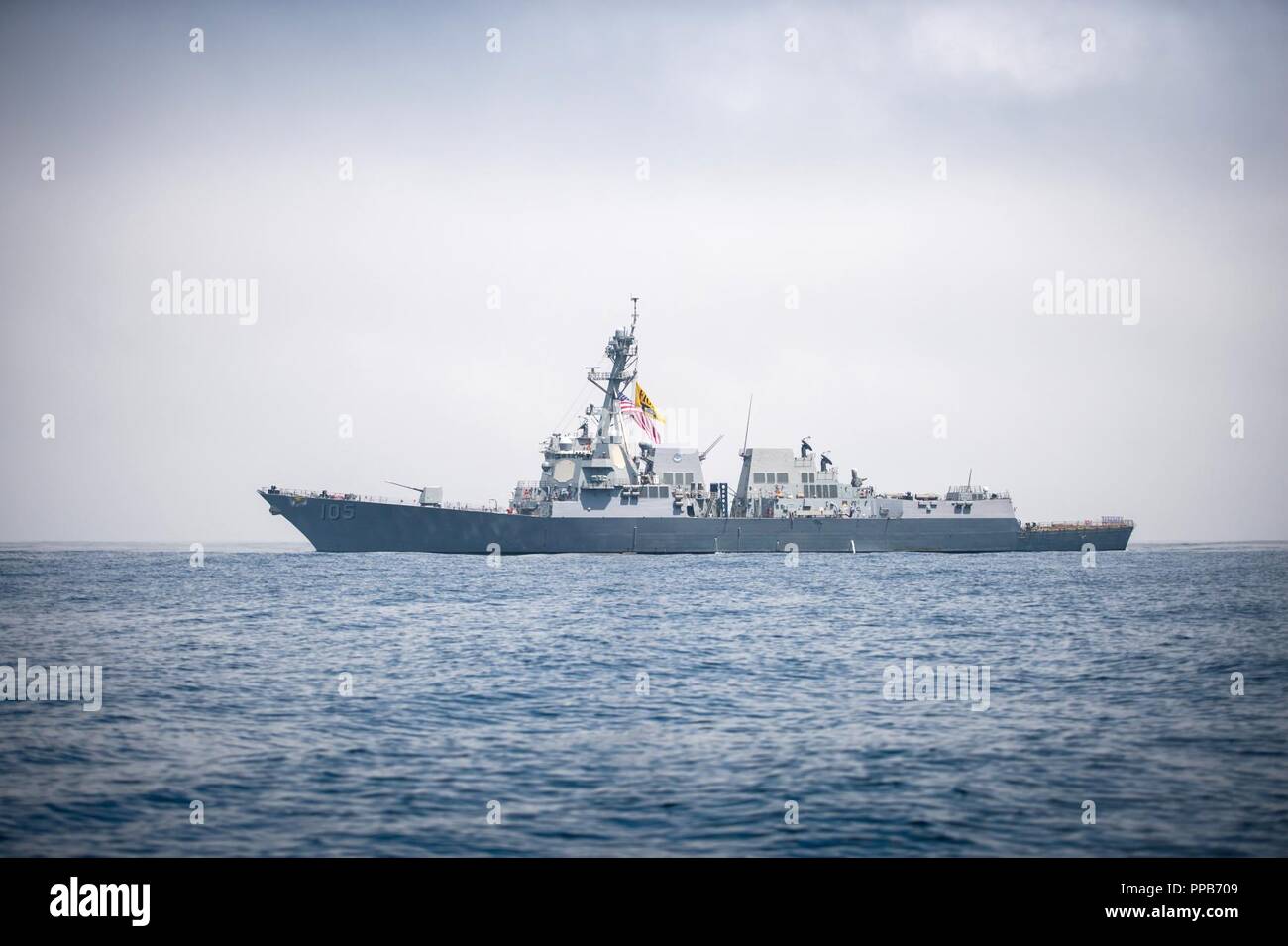 OCEAN (Aug. 17, 2018) – The guided-missile destroyer USS Dewey (DDG 105 ...