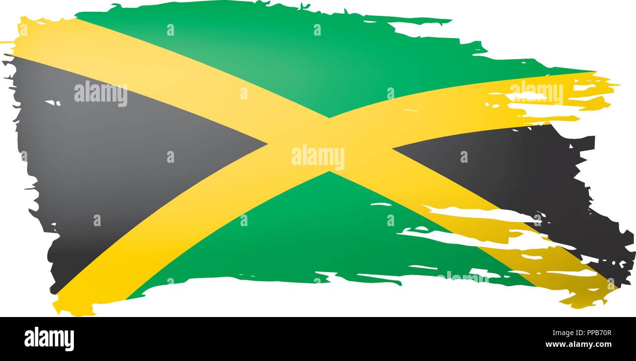 Jamaica flag, vector illustration on a white background Stock Vector ...