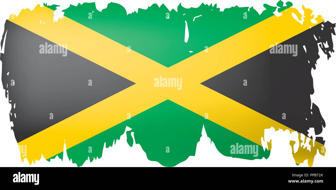 Jamaica flag, vector illustration on a white background Stock Vector ...