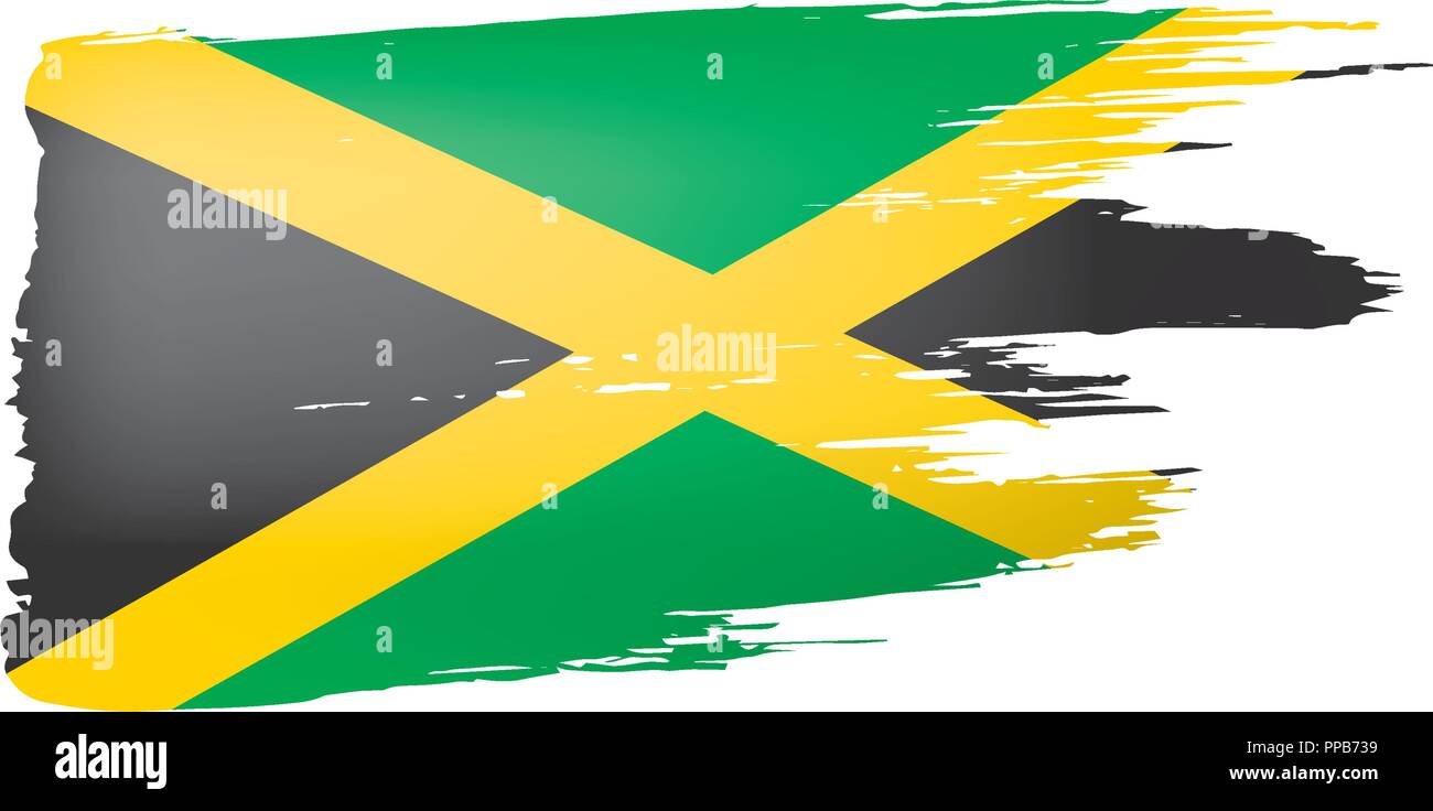 Jamaica flag, vector illustration on a white background Stock Vector ...