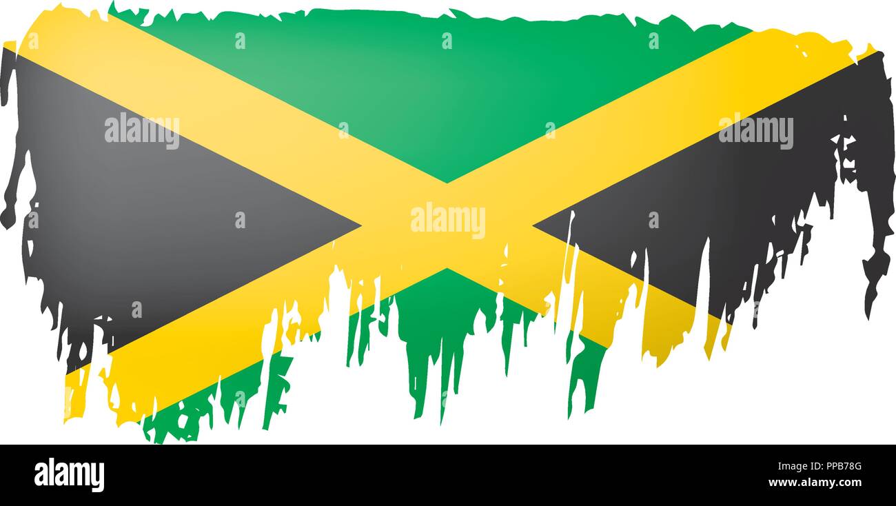 Jamaica flag, vector illustration on a white background Stock Vector ...
