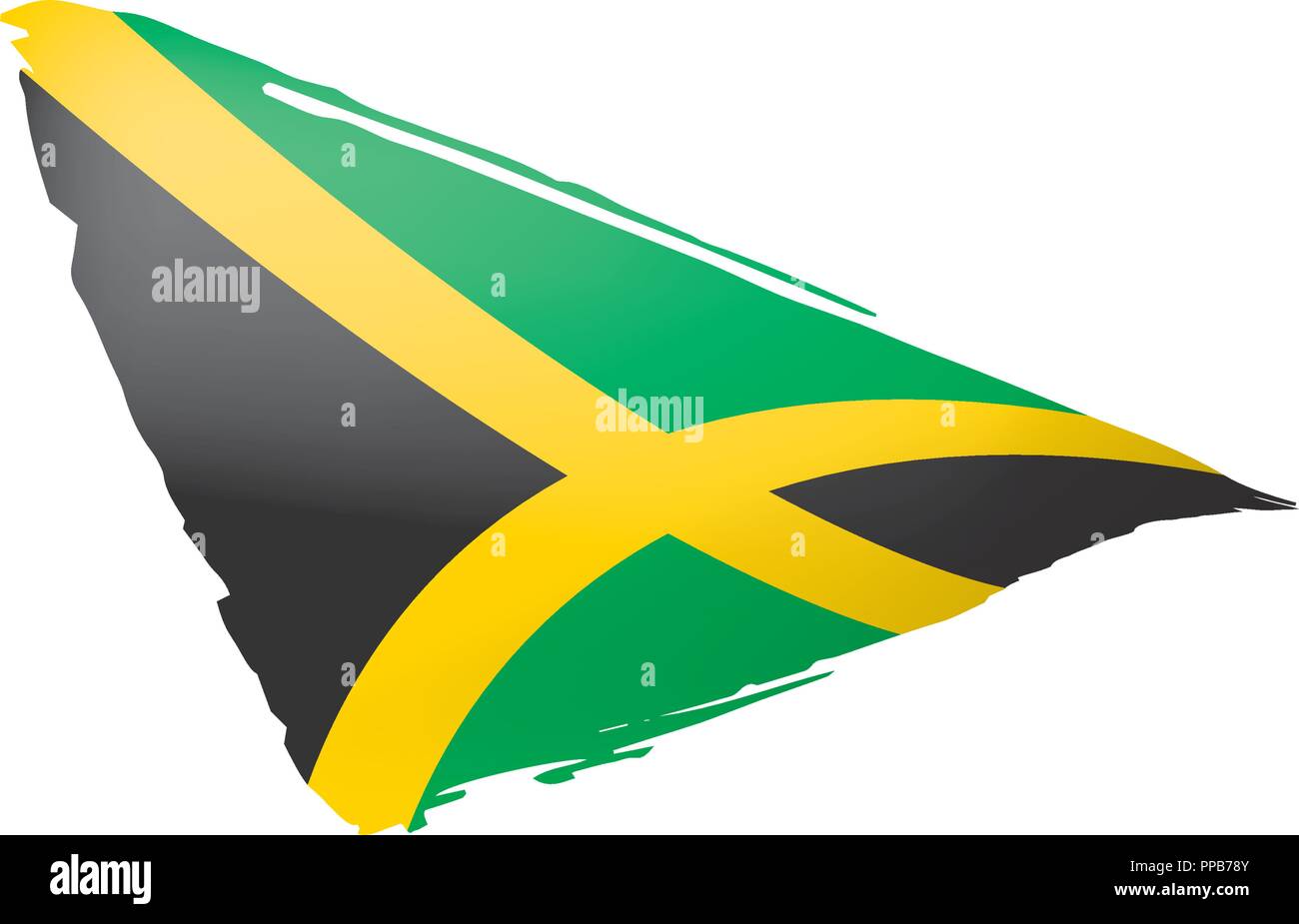 Jamaica flag, vector illustration on a white background Stock Vector ...