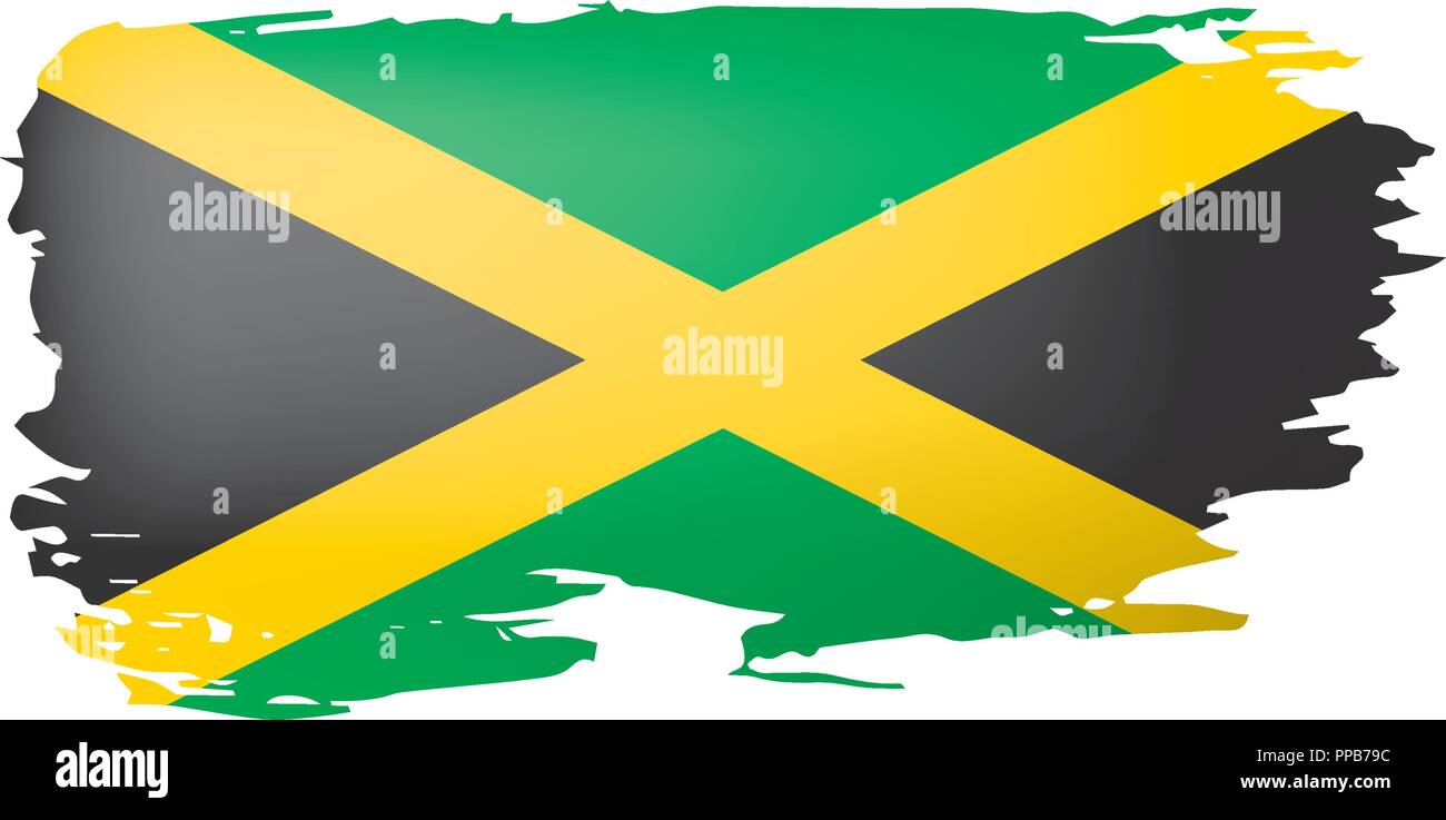 Jamaica flag, vector illustration on a white background Stock Vector ...