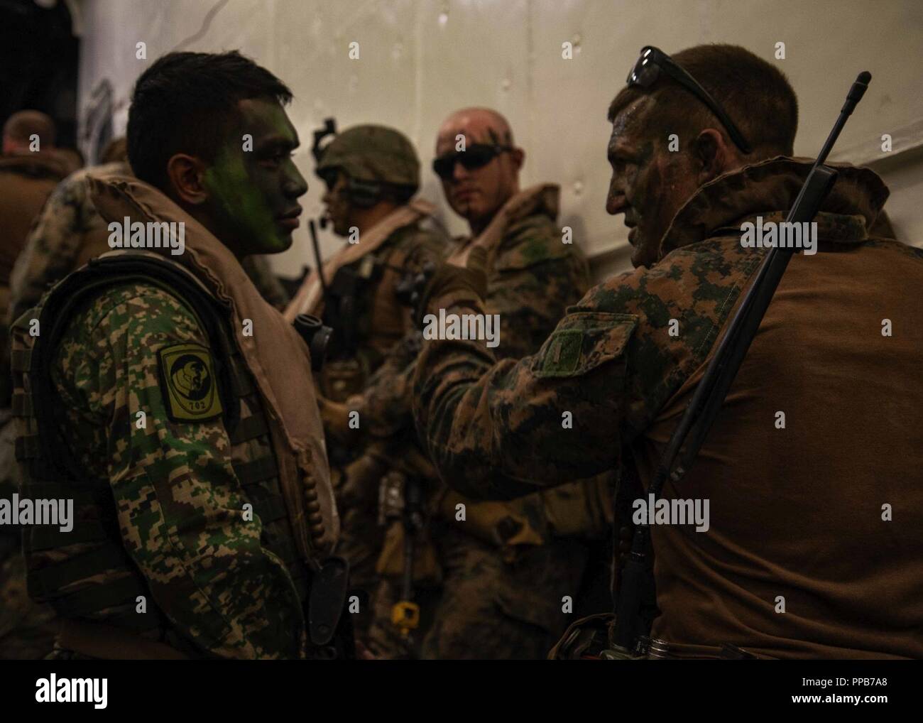 SULU SEA (Aug. 17, 2018) – U.S. Marine Corps 1st Lt. Mitchelle Funk ...