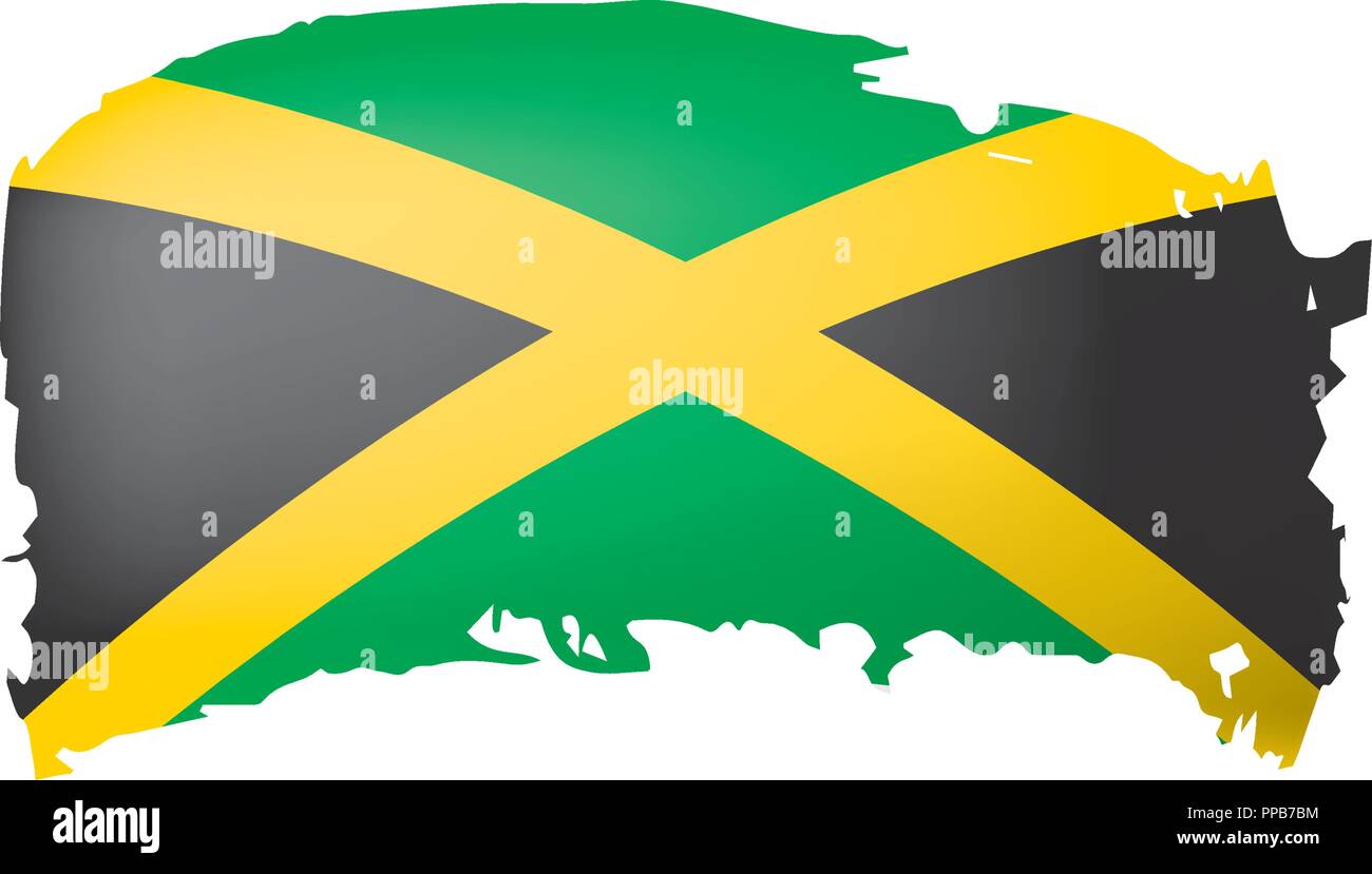 Jamaica flag, vector illustration on a white background Stock Vector ...