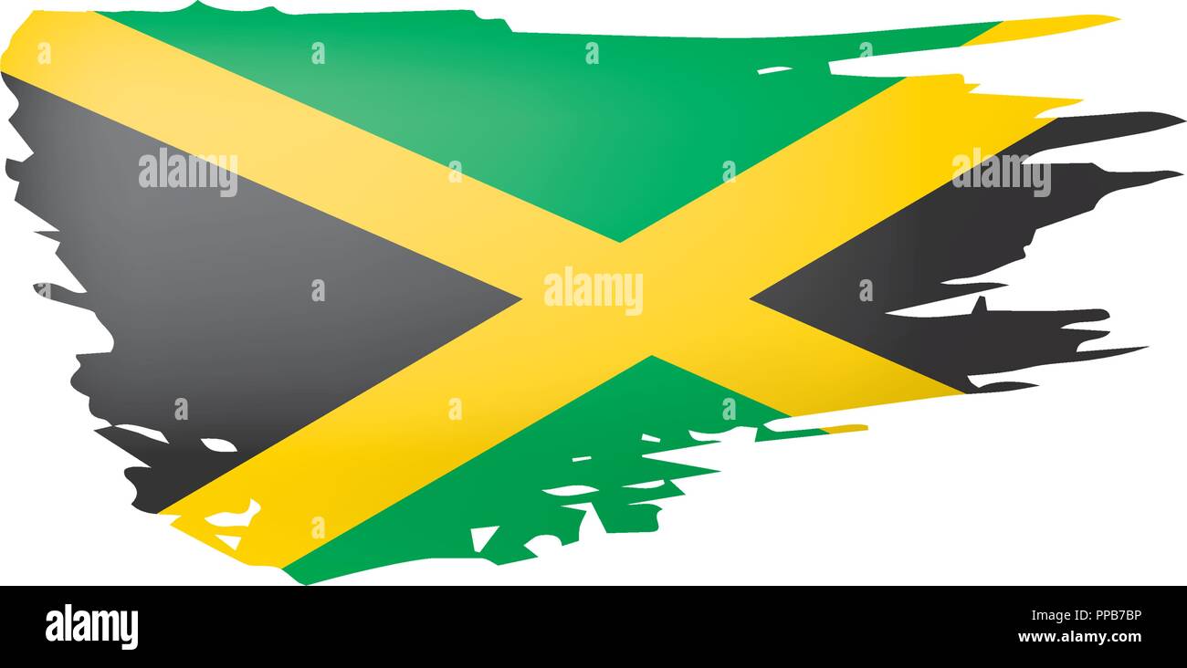 Jamaica flag, vector illustration on a white background Stock Vector ...