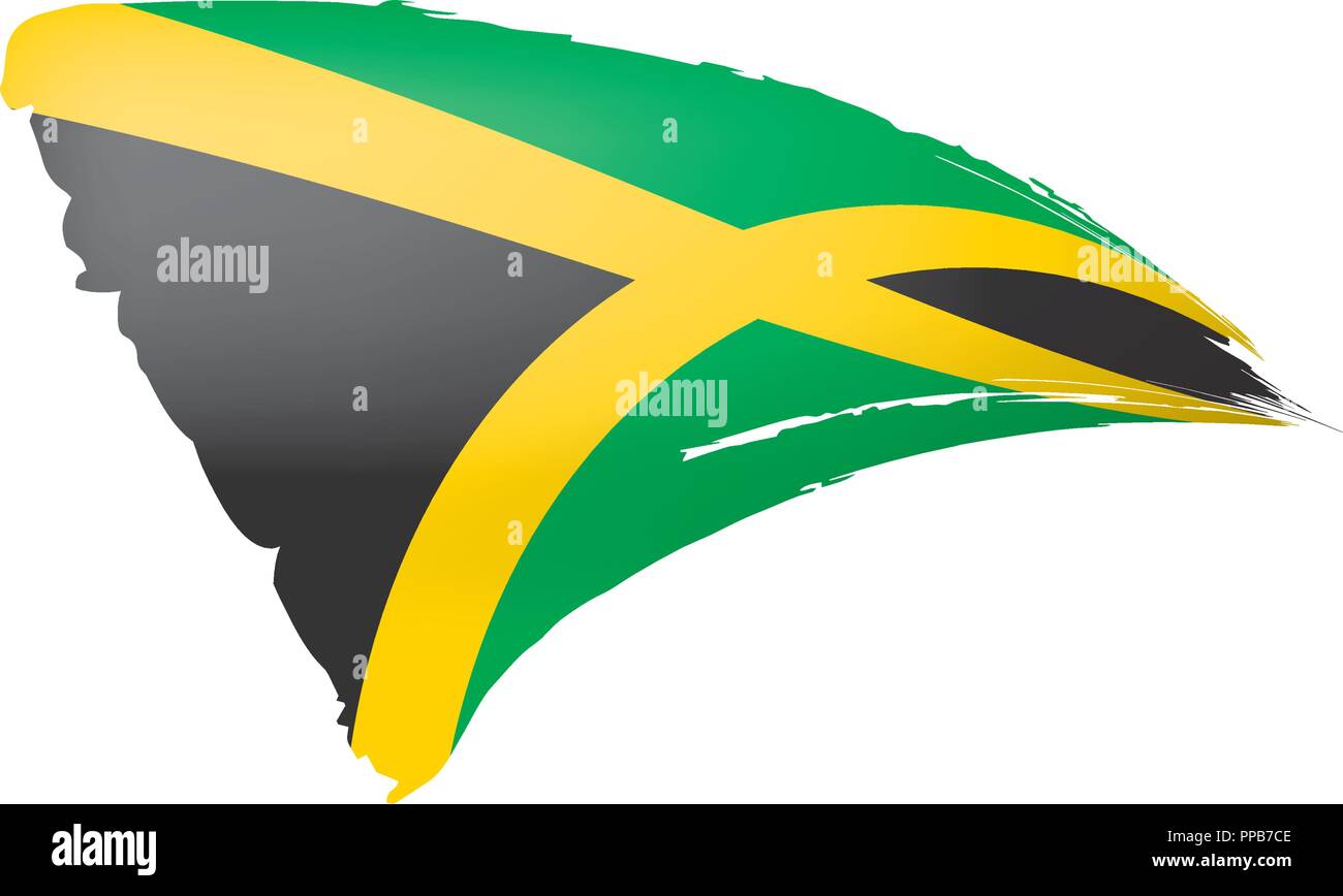 Jamaica flag, vector illustration on a white background Stock Vector ...