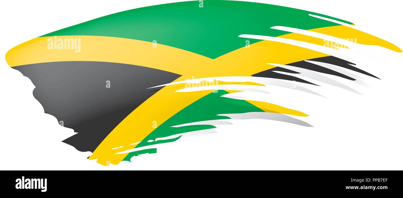 Jamaica flag, vector illustration on a white background Stock Vector ...