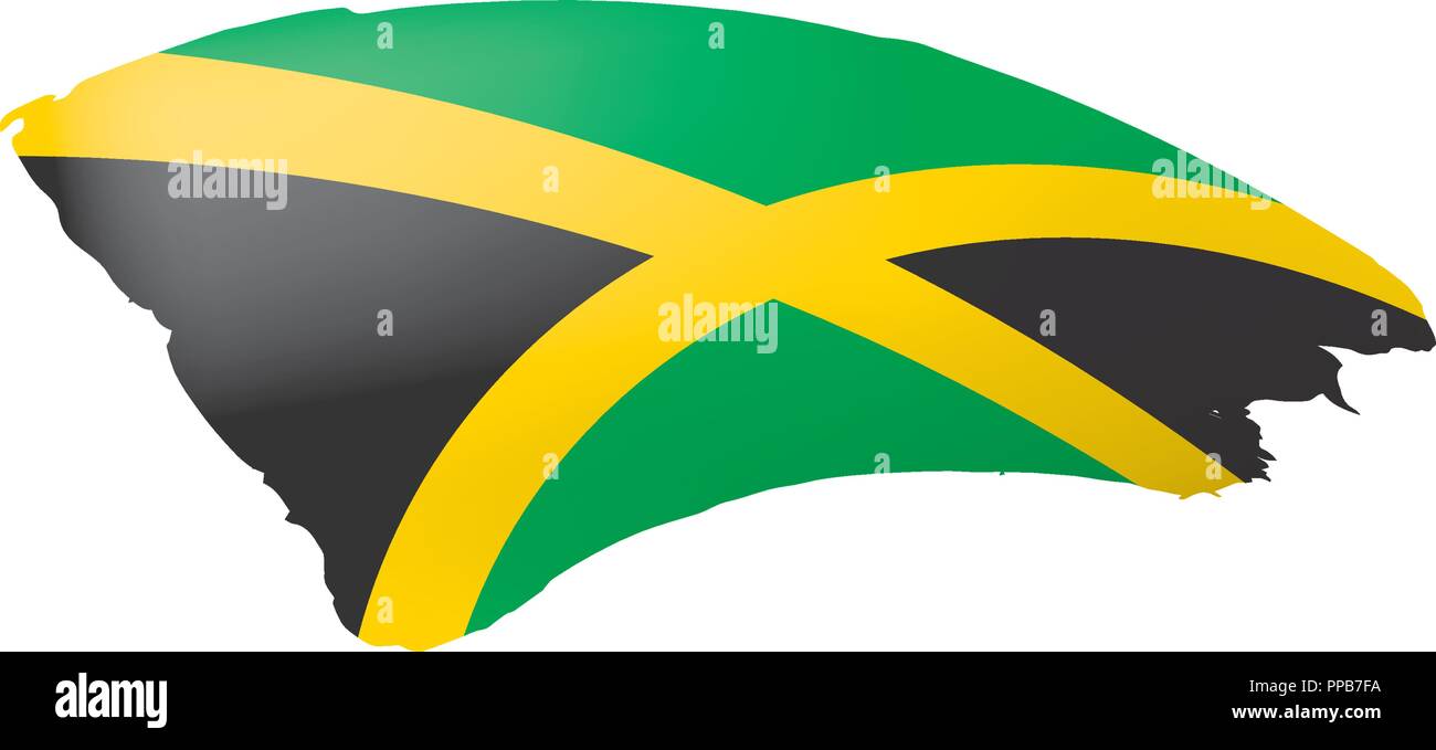 Jamaica flag, vector illustration on a white background Stock Vector ...