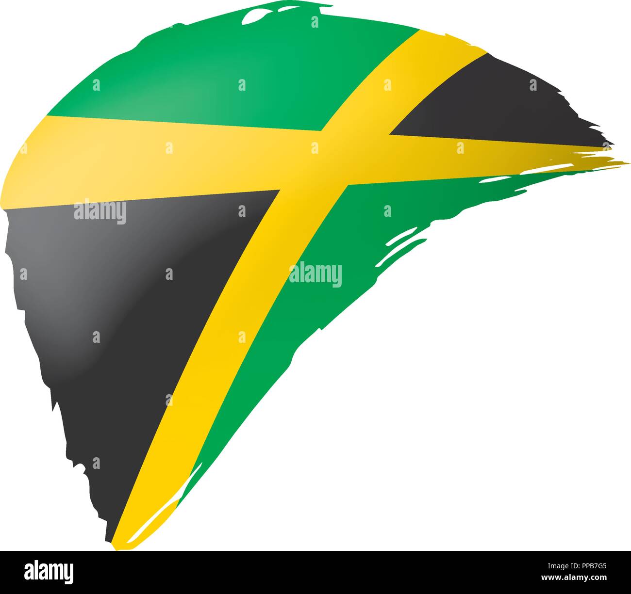 Jamaica flag, vector illustration on a white background Stock Vector ...