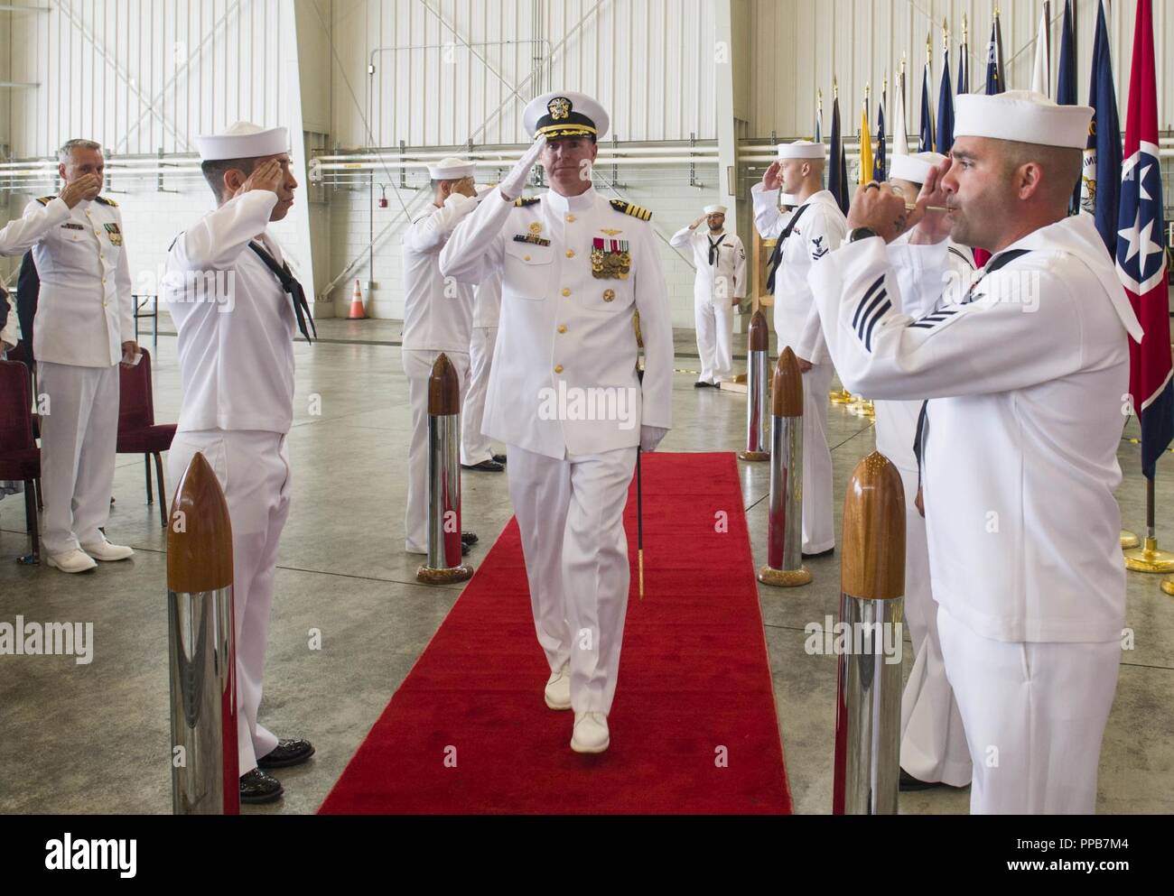 OAK HARBOR, Wash. (Aug. 17, 2018) Capt. Geoffrey Moore, outgoing ...