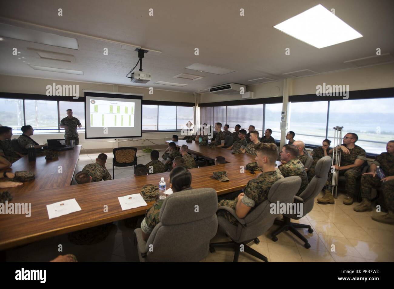 U.S. Marines with Headquarters and Services Battalion, U.S. Marine ...