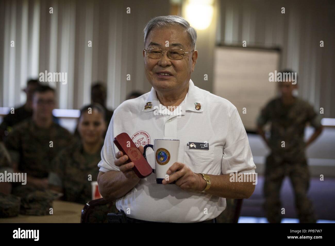 Retired U.S. Marine Corps Master Sgt. Jimmy Shin, a Korean War veteran ...